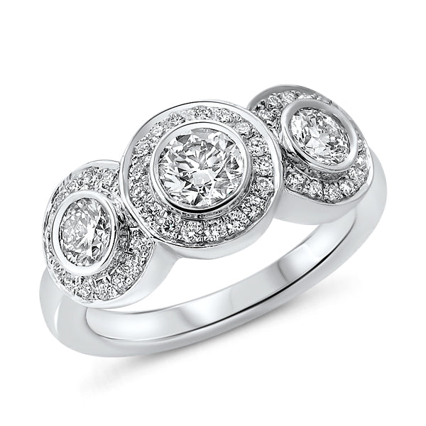 Three-Stone Channel Set Diamond Ring – Couture Furs & Jewelry